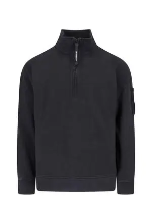 C.P. COMPANY 100% Cotton Crewneck Sweater - Black