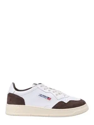 AUTRY AUTRY Leather & Suede Sneakers White Mogano