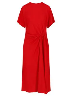 Polo Ralph Lauren Knotted Midi Dress - Red
