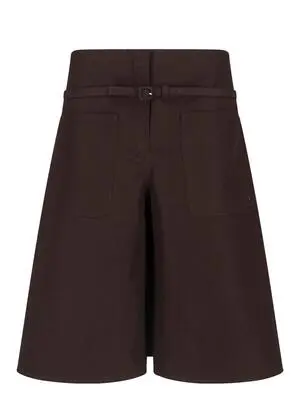 COURREGES Tailored Trousers With Belted Waist - Brown