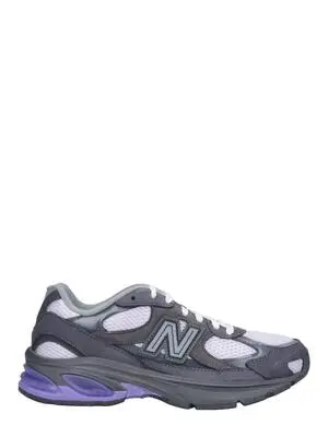 NEW BALANCE Leather & Mesh Lace-up Sneakers - Grey