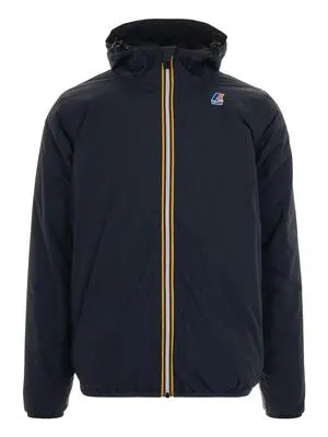 K-WAY Quilted Padded Hooded Down Jacket - Blue Depth