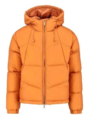 K-WAY Quilted Hooded Down Puffer Jacket - Orange