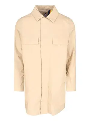 K-WAY Lightweight Cotton Jacket With Classic Collar - Beige