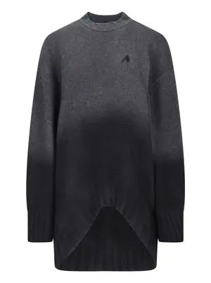 Attico 70% Wool, 30% Cashmere Knit Sweater - Grey