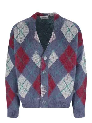 BONSAI Argyle Knit Cardigan - Multicolour