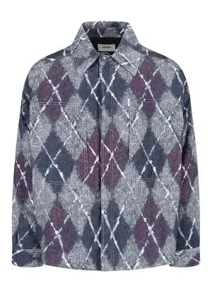 BONSAI Argyle Knit Jacket - Multicolour