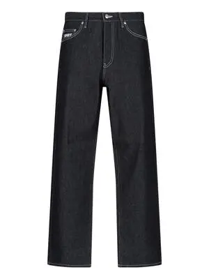 AWAKE NY Relaxed Fit Cotton Denim Jeans - Black
