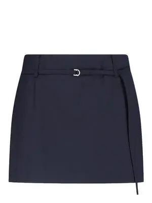 DUNST Draped Mini Skirt - Blue