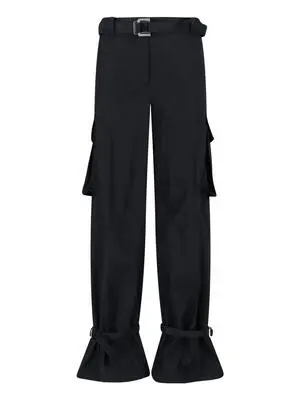 Attico Tailored Satin Finish Trousers - Black