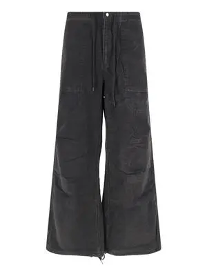 ENTIRE STUDIOS Organic Cotton Wide Leg Trousers - Black