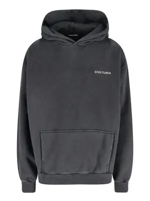 CULTURA Oversized Pullover Hoodie - Grey