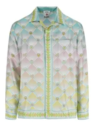 Casablanca Icon Print Silk Shirt For - Multicolour