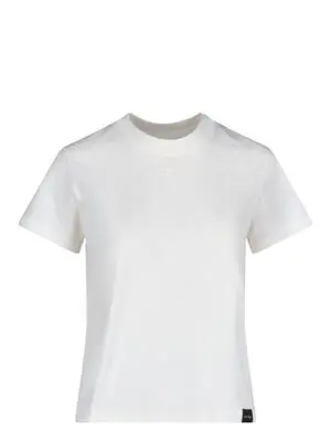 COURREGES 100% Cotton Essential T-shirt - White