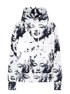 Vaquera Graphic Print Hoodie - White