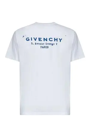 Givenchy T-shirt In Cotton With Stamp Print - White