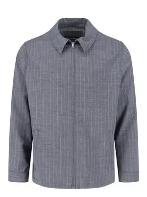 WHITE SAND Wool Blend Zip Jacket - Grey