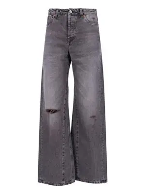 Our Legacy Highway Denim Jeans With Stainless Steel Buttons - Grey