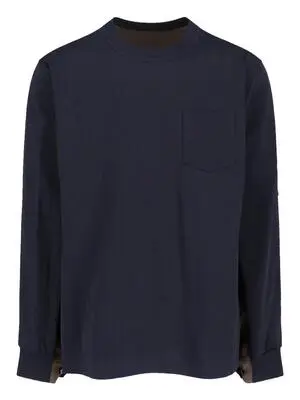 Sacai 100% Cotton T-shirt - Blue