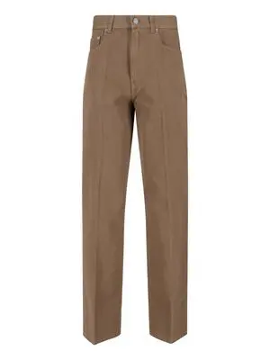 Phoebe Philo High-waist Straight-leg Pants - Brown