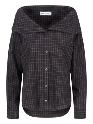Our Legacy Faux Lumberjack Check Cotton Button-down Shirt - Black