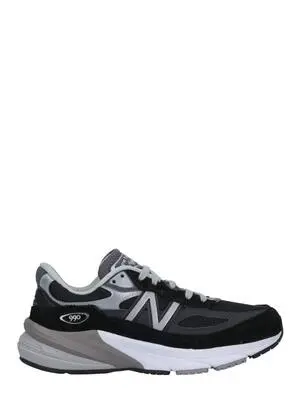 NEW BALANCE Pigskin & Mesh Lace-up Sneakers - Black