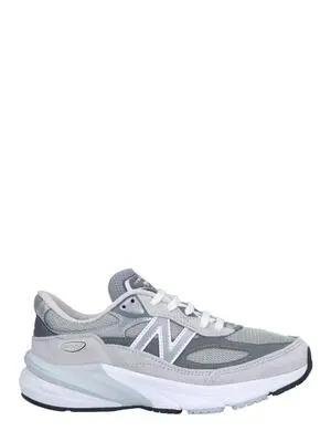 NEW BALANCE Pigskin & Mesh Lace-up Sneakers - Grey