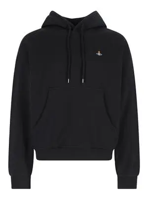 VIVIENNE WESTWOOD Embroidered Logo Button-front Cardigan - Black