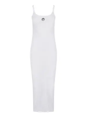 MARINE SERRE Cotton-blend Jersey Dress - White