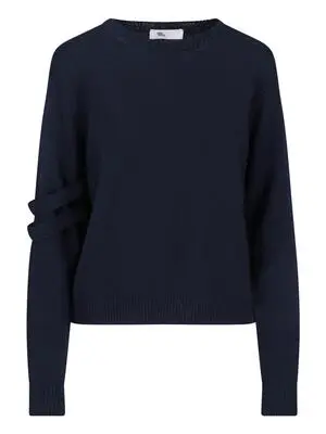 SIBEL SARAL SIBEL SARAL Merino Wool Crewneck Sweater With Sleeve Detail