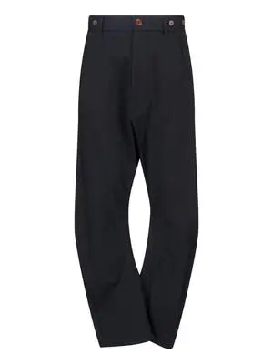 VIVIENNE WESTWOOD Cotton Blend Stretch Trousers - Black