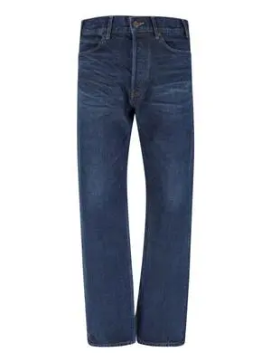 Celine Straight Leg Jeans In 100% Cotton - Blue