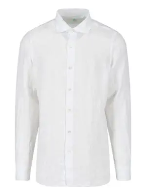 FINAMORE 1925 Lightweight 100% Linen Shirt For - White