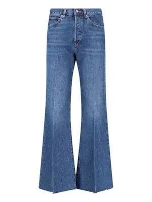 FRAME High Rise Flare Jeans - Blue
