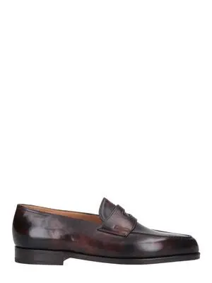 John Lobb Calf Leather Flat Loafer - Brown