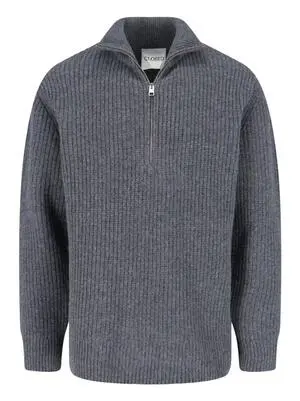 Closed 100% Wool Ribbed Knit Pullover - Grey