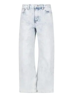 Calvin Klein 100% Cotton Acid Wash Jeans - Light Blue
