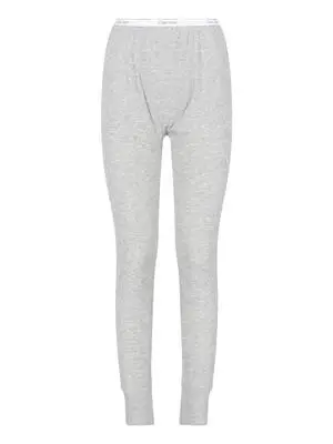Calvin Klein Tailored Trousers In Cotton-viscose-silk Blend - Grey