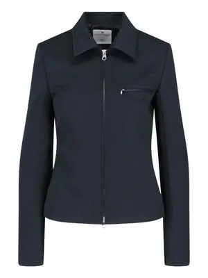 COURREGES Zip-up Tailored Jacket - Black