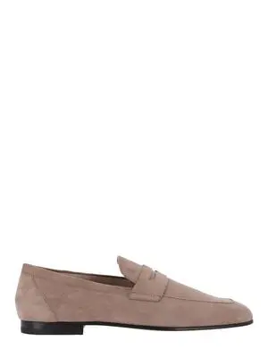 TOD`S Tod's Natural Leather Flat Shoes With Calf Leather Flap - Beige