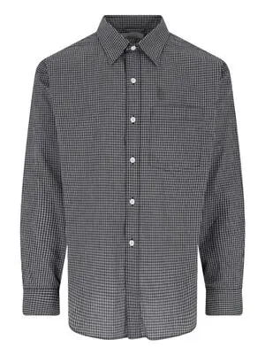 MFPEN Cotton Check Shirt For - Black