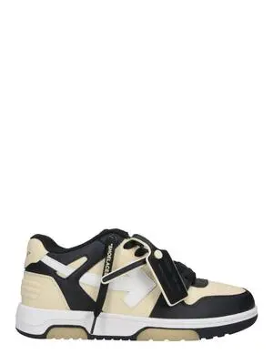 Off-White OFF-WHITE "Shoelaces" Glow-in-the-Dark Suede Sneakers Yellow