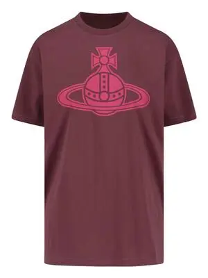 VIVIENNE WESTWOOD Orb" Graphic Cotton T-shirt - Red