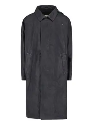 LEMAIRE Hooded Long Coat - Black