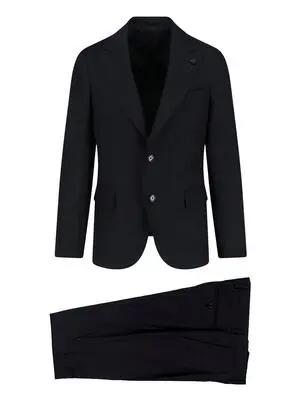 LARDINI 100% Virgin Wool Blazer For - Black