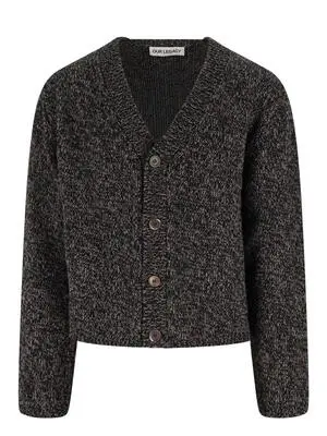 Our Legacy Twist Moulined Wool Button-detailed V-neck Sweater - Brown
