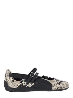 PUMA Leather Mary Jane Sneakers With Buckled Straps - Multicolor