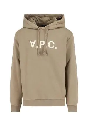 A.p.c. 100% Organic Cotton "v.p.c." Hoodie - Brown