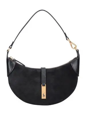 Polo Ralph Lauren POLO RALPH LAUREN Polished Cow Leather Shoulder Bag Black