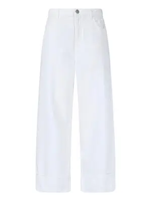 RÓHE ROHE Wide-Leg Cuffed Jeans White